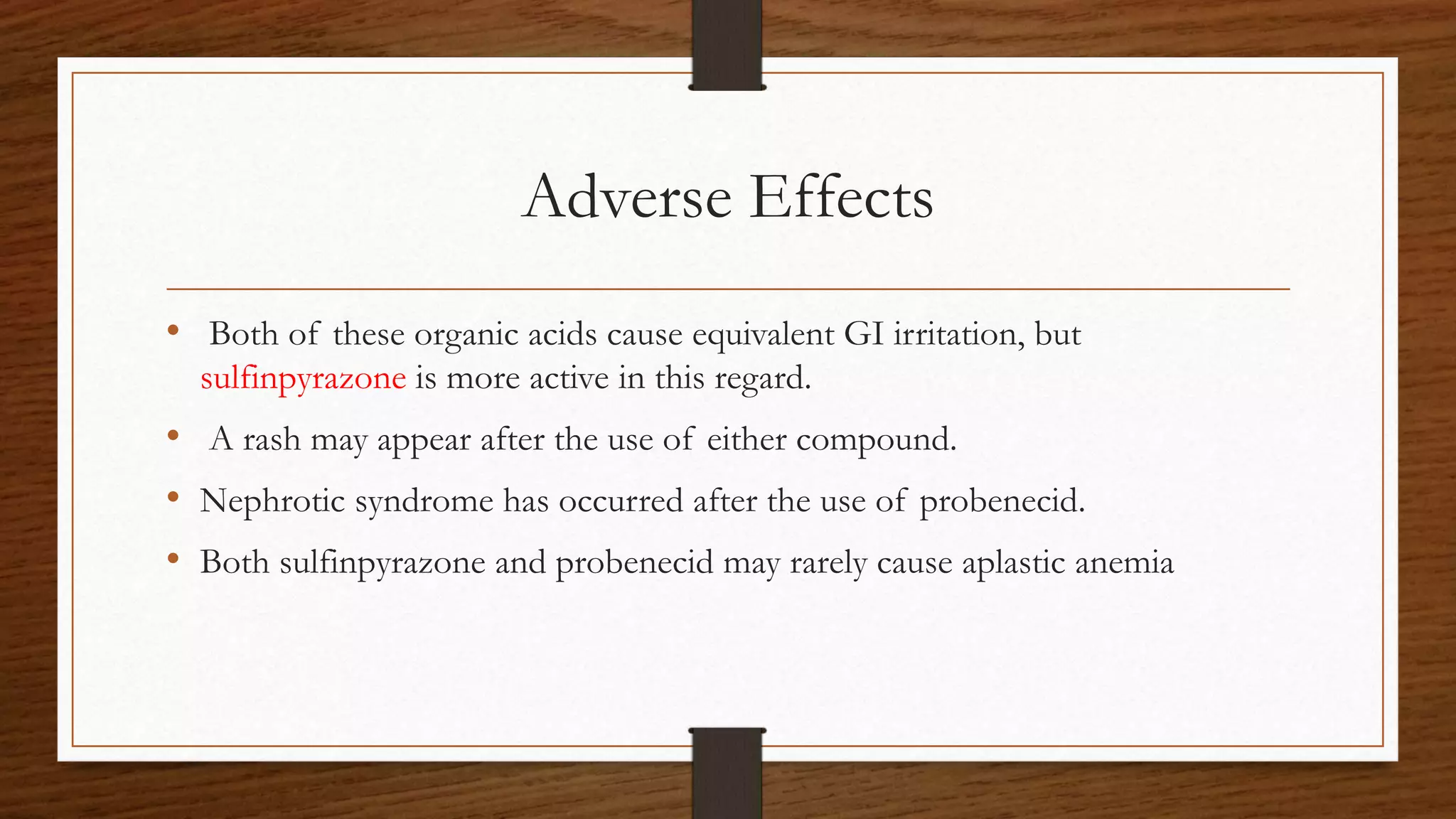 Pharmacology of gout | PPTX