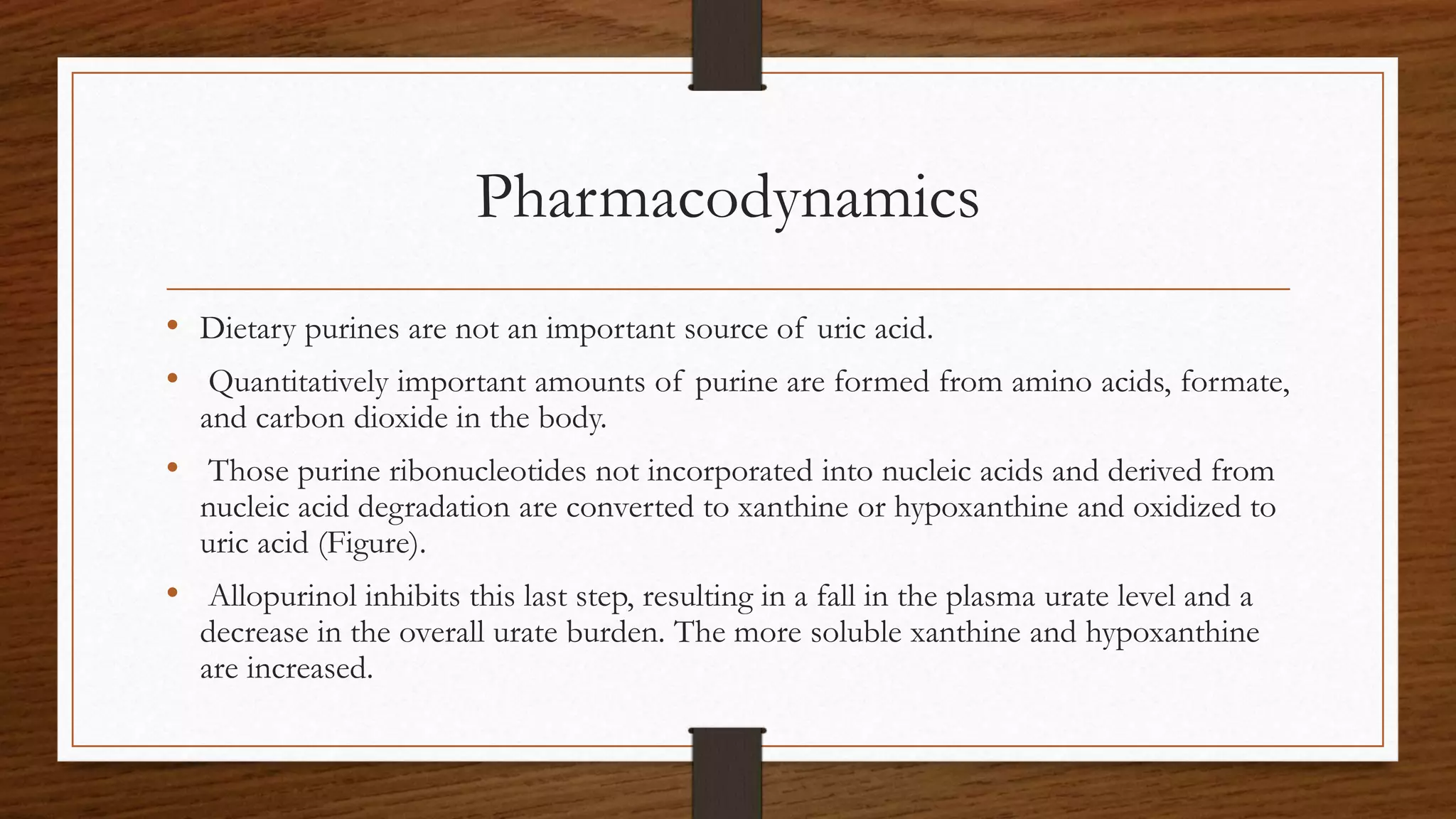 Pharmacology of gout | PPTX