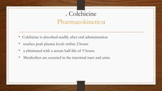 Pharmacology of gout | PPTX