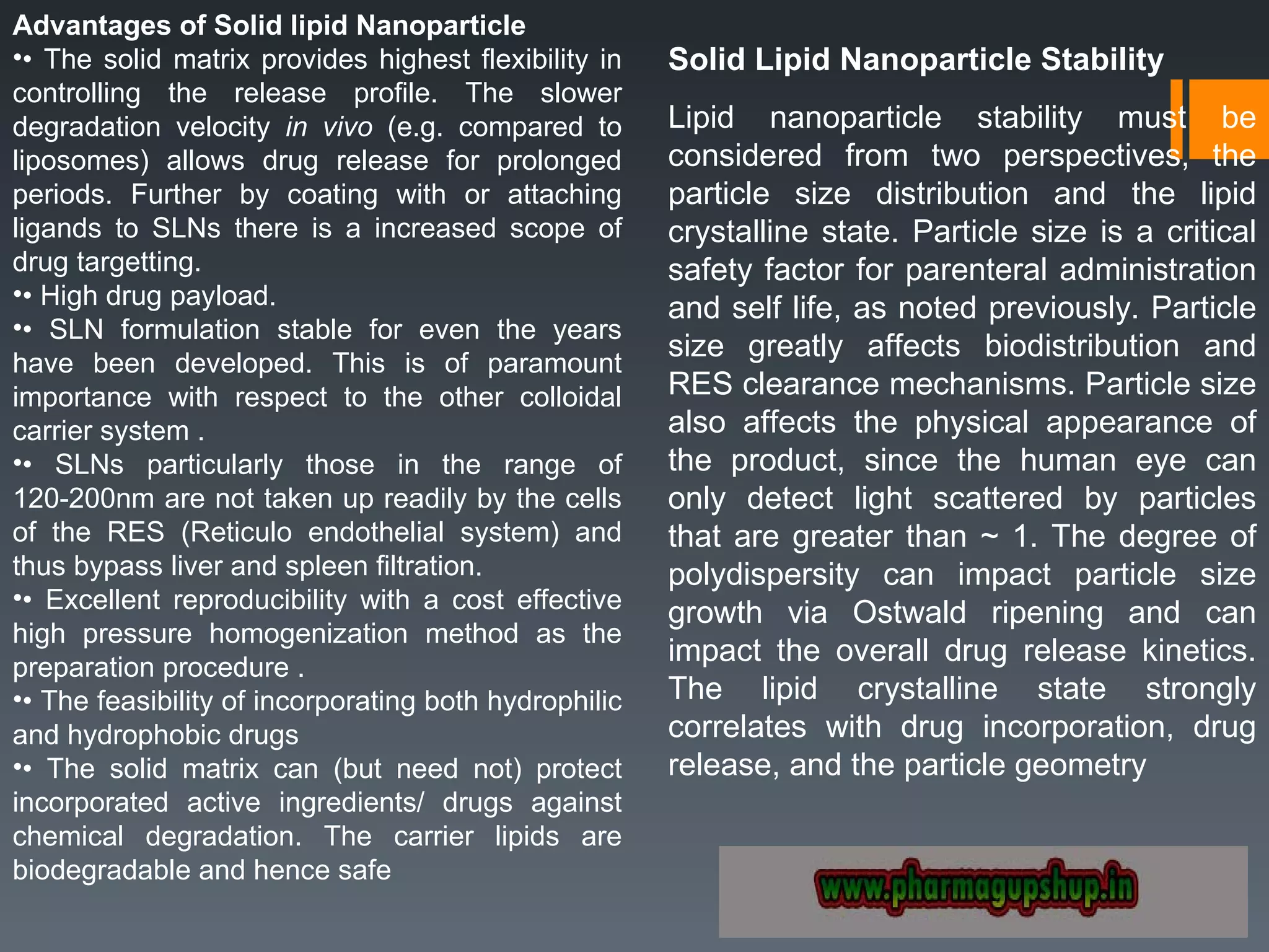 Pharmagupshup solid lipid nanoparticles | PPT