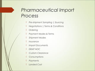 Pharma import process | PPT
