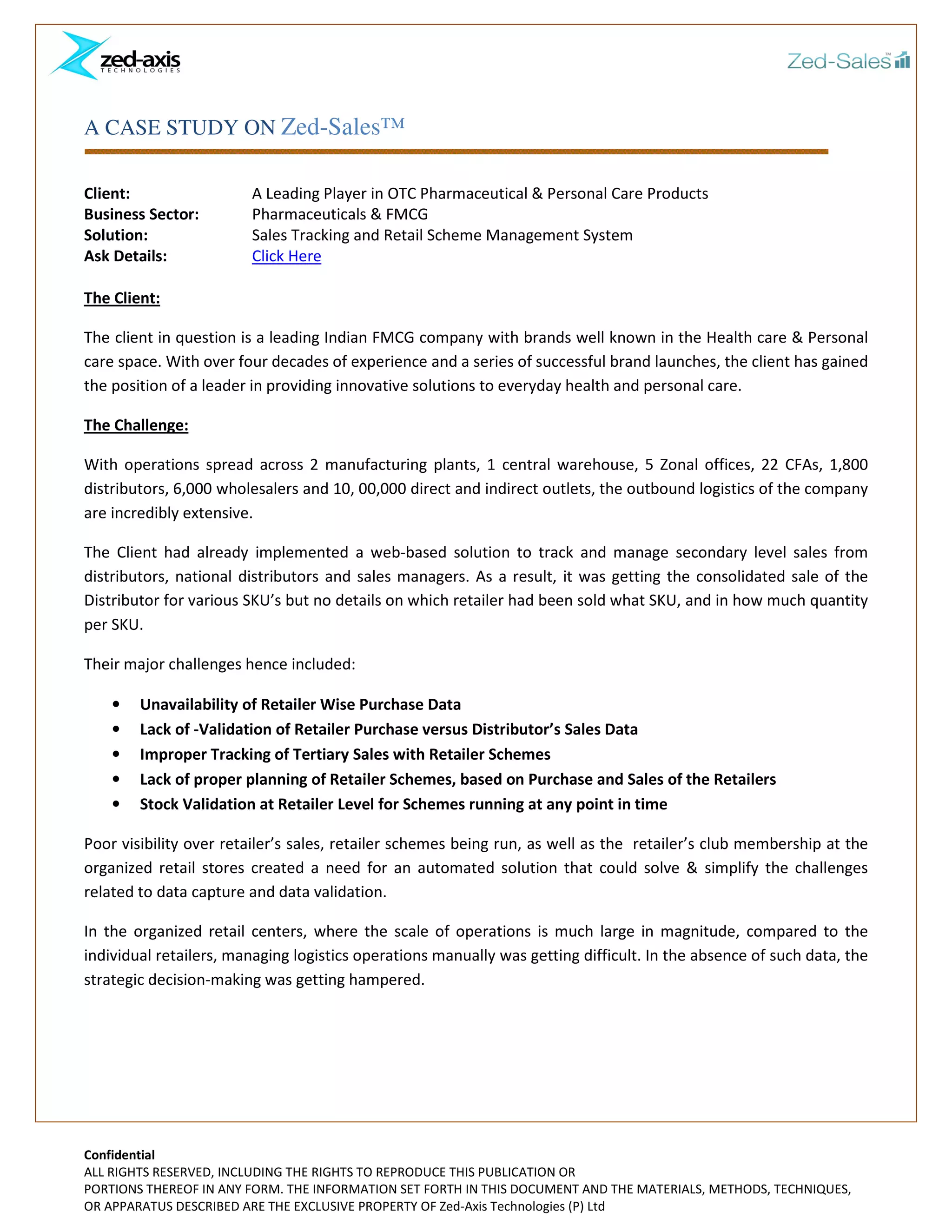 Sales Tracking and Retail Scheme Management System | PDF