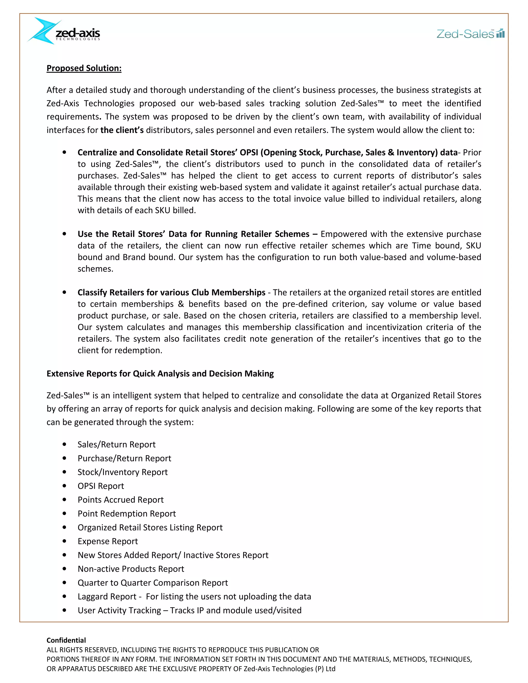 Sales Tracking and Retail Scheme Management System | PDF