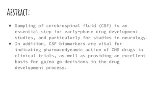 Cerebrospinalfluid(CSF) sampling | PPT