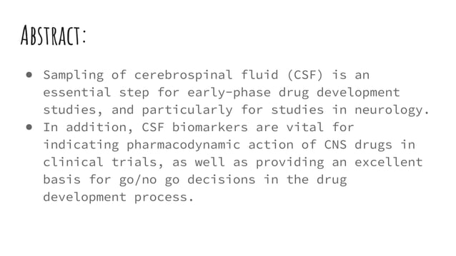 Cerebrospinalfluid(CSF) sampling | PPT