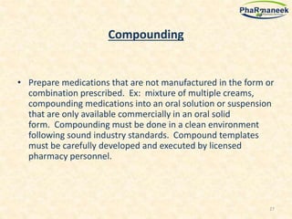 Pharmaneek's Process Flow Chart & Description | PPTX