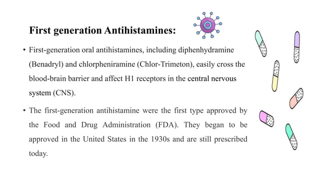 Generation of antihistamine | PPTX | Allergies | Diseases and Conditions