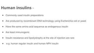 Diabetes mellitus type 1 and 2 and there pathophysiology with treatment ...