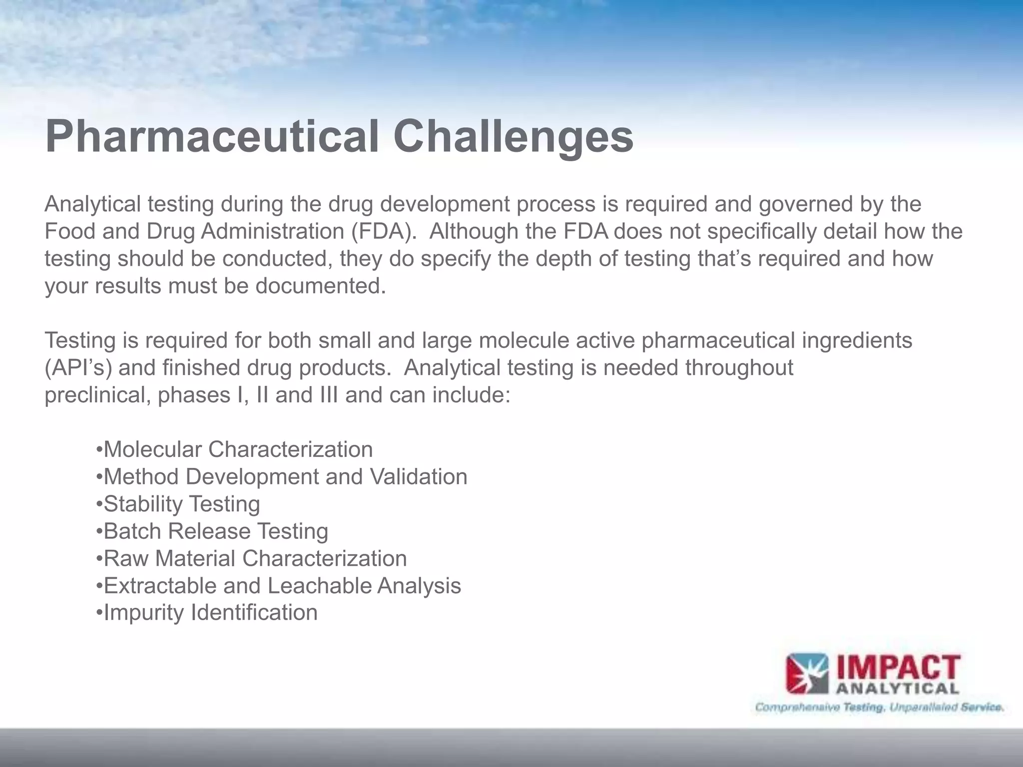 Pharmaceutical Testing Services | PPT