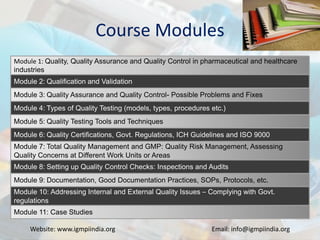 Pharma quality assurance and control | PPT