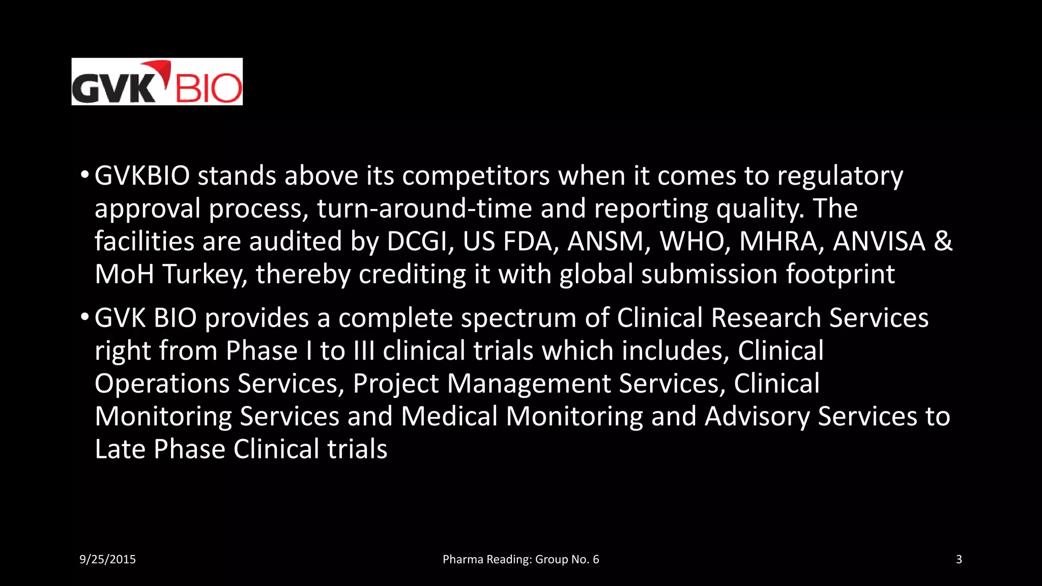 GVK BioSciences Case | PPTX