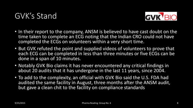 GVK BioSciences Case | PPTX