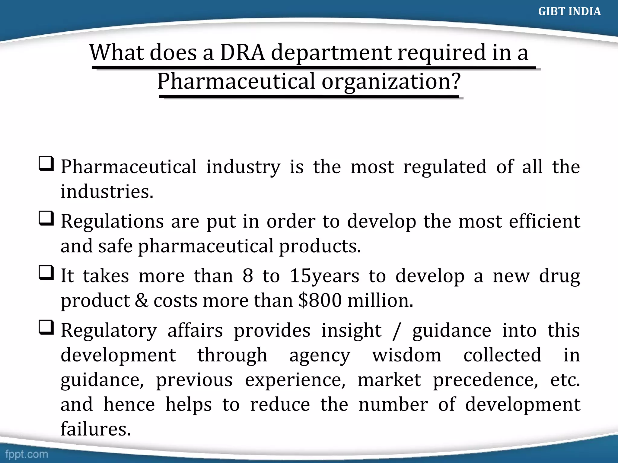 Introduction to Pharma regulatory affairs | PPT