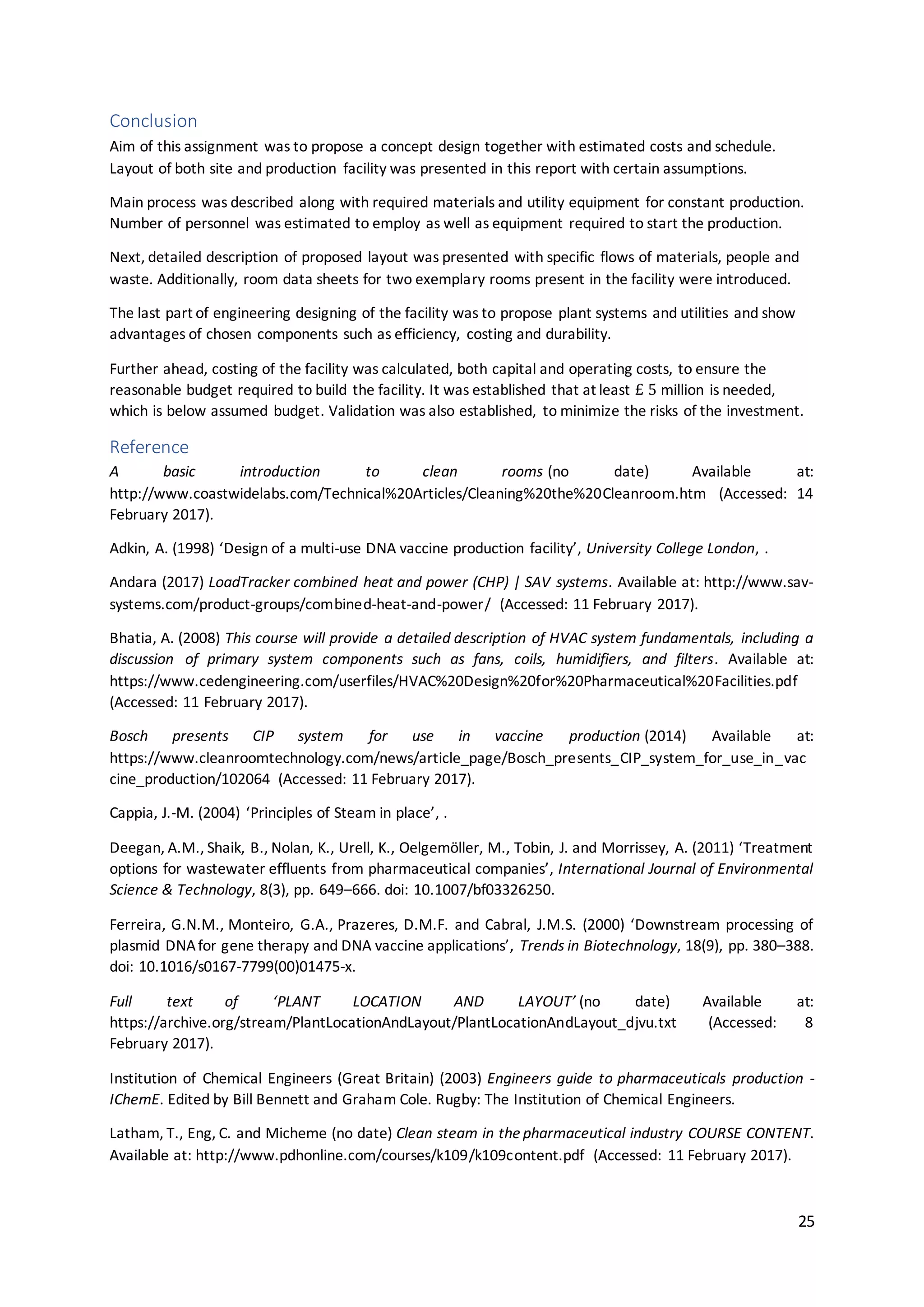 (Bio)pharmaceutical plant design | DOCX