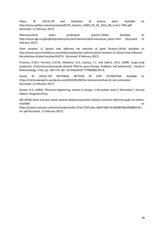(Bio)pharmaceutical plant design | DOCX | Manufacturing Industry ...