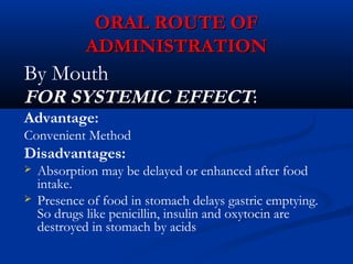 [Pharma] routes of drug administration | PPT