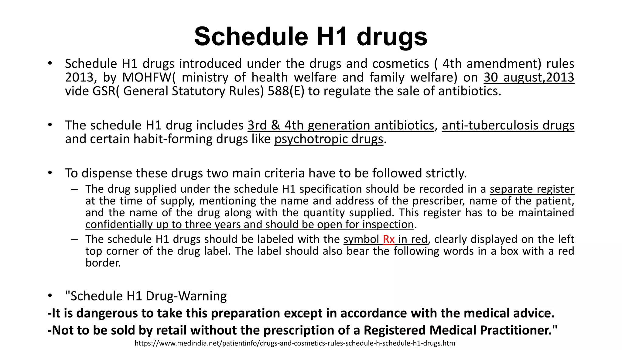 Pharmaceuticals Schedules & Prescription drugs convention for ...