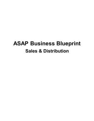 SAP SD Business Blueprint | DOCX