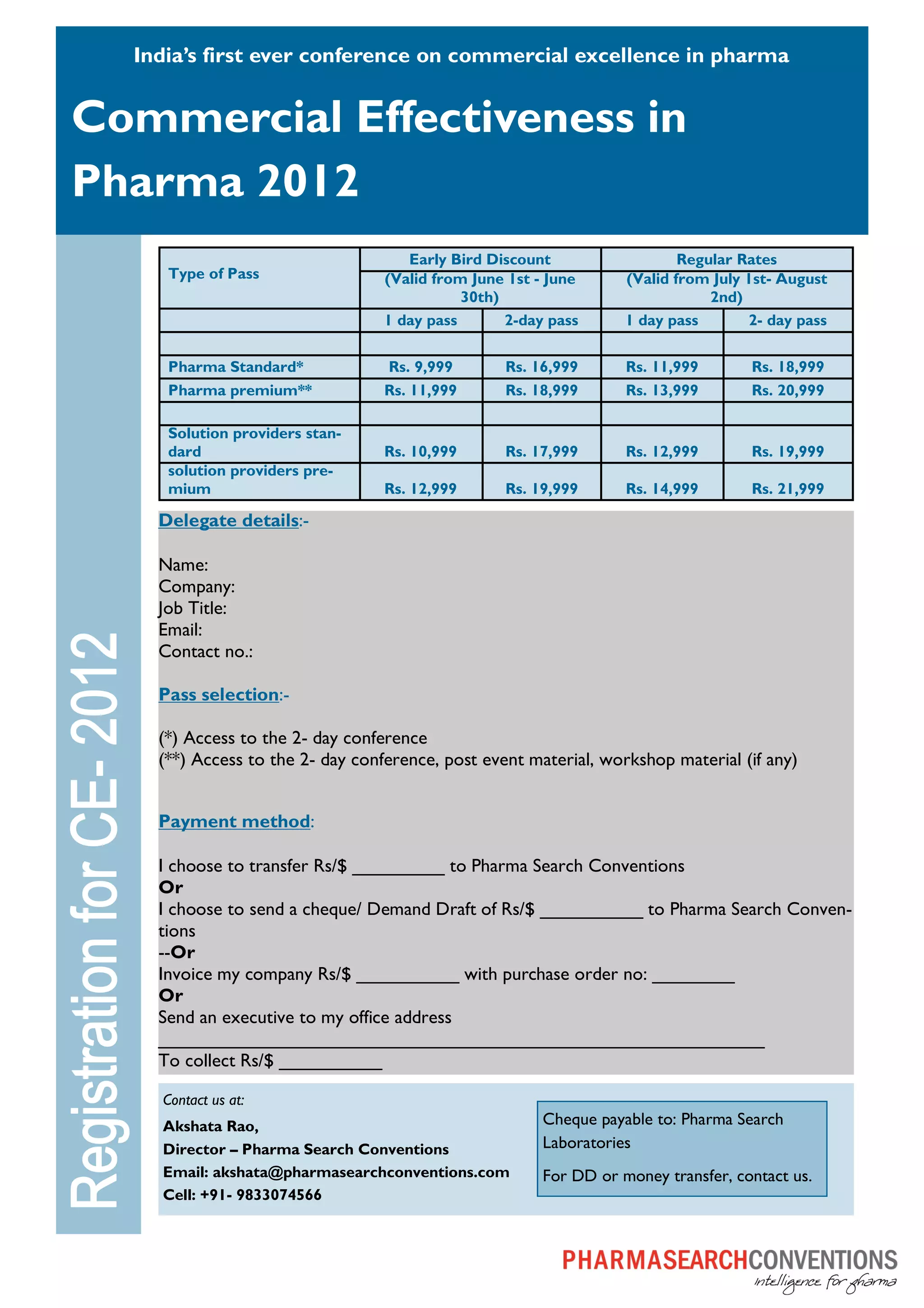 Commercial Effectiveness in Pharma 2012 | PDF
