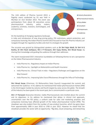Pharma Summit - Gujarat Vibrant 2013 | PDF