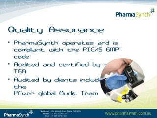 PharmaSynth Biopharmaceutical Manufacturing Services | PPT