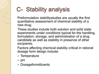 Preformulation Studies | PPTX