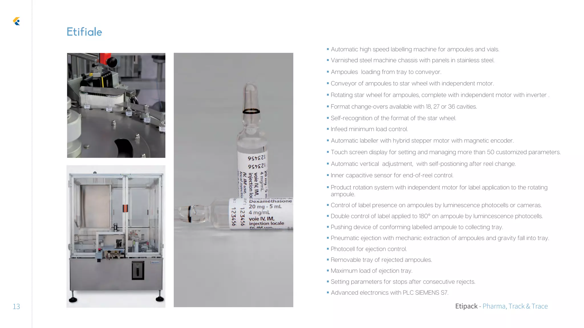 Labelling Machinery for Pharmaceuticals by Etipack | PDF