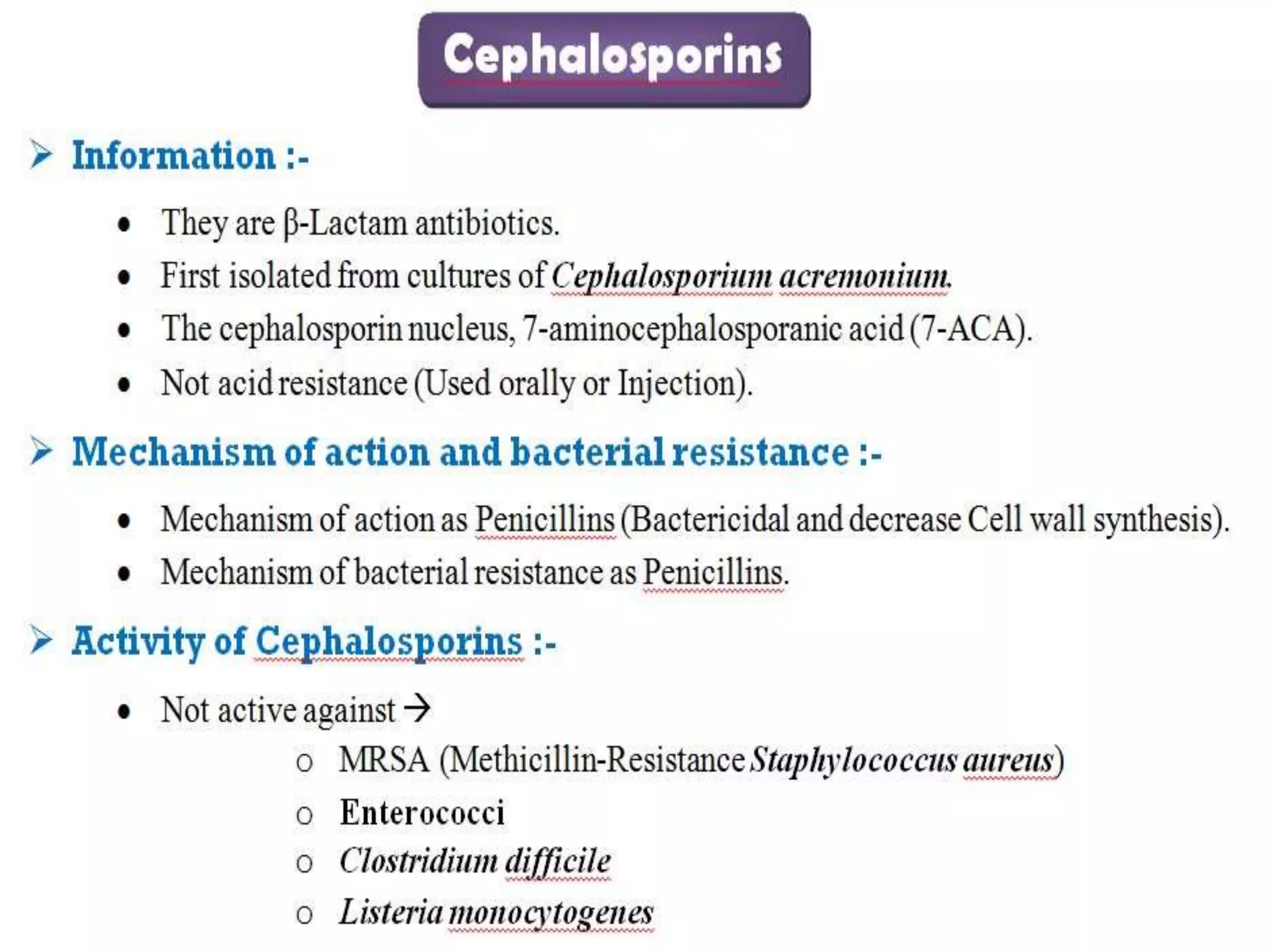 Pharmatube antibiotics-3-cephalosporins and other cell wall inhibitors ...