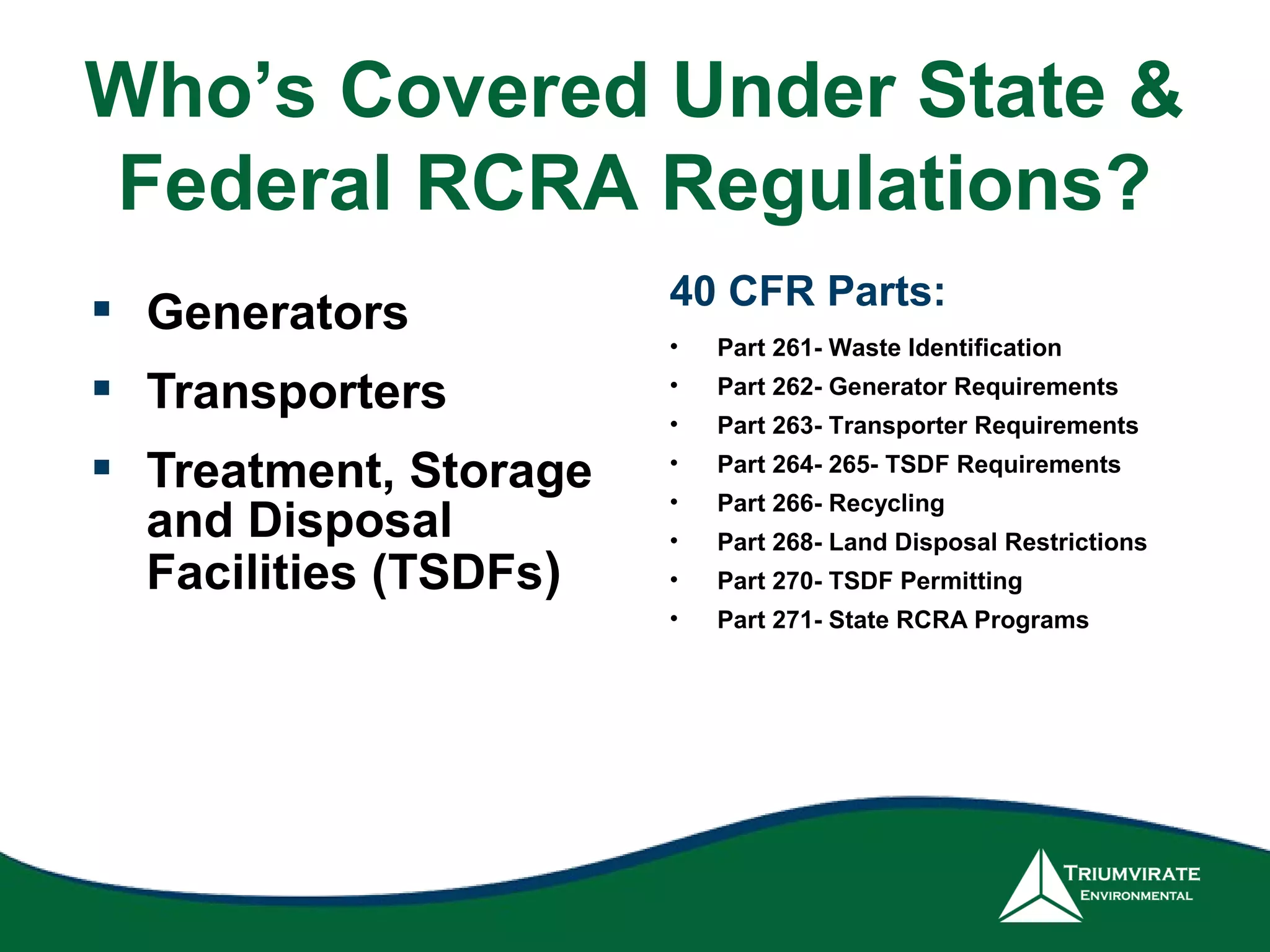 Demystifying the New EPA Hazardous Pharmaceutical Waste Rule | PDF