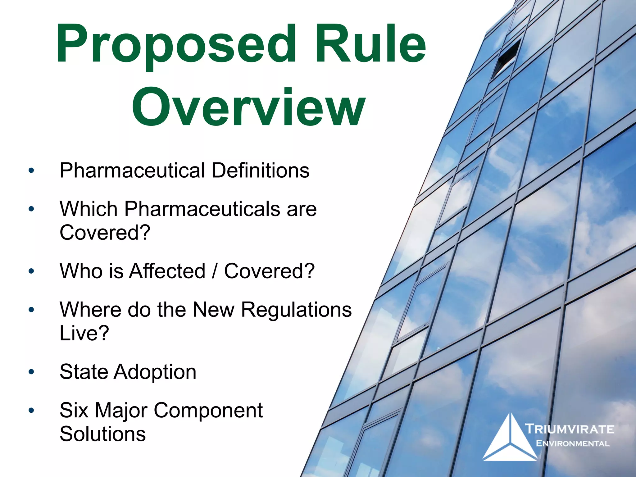 Demystifying the New EPA Hazardous Pharmaceutical Waste Rule | PDF