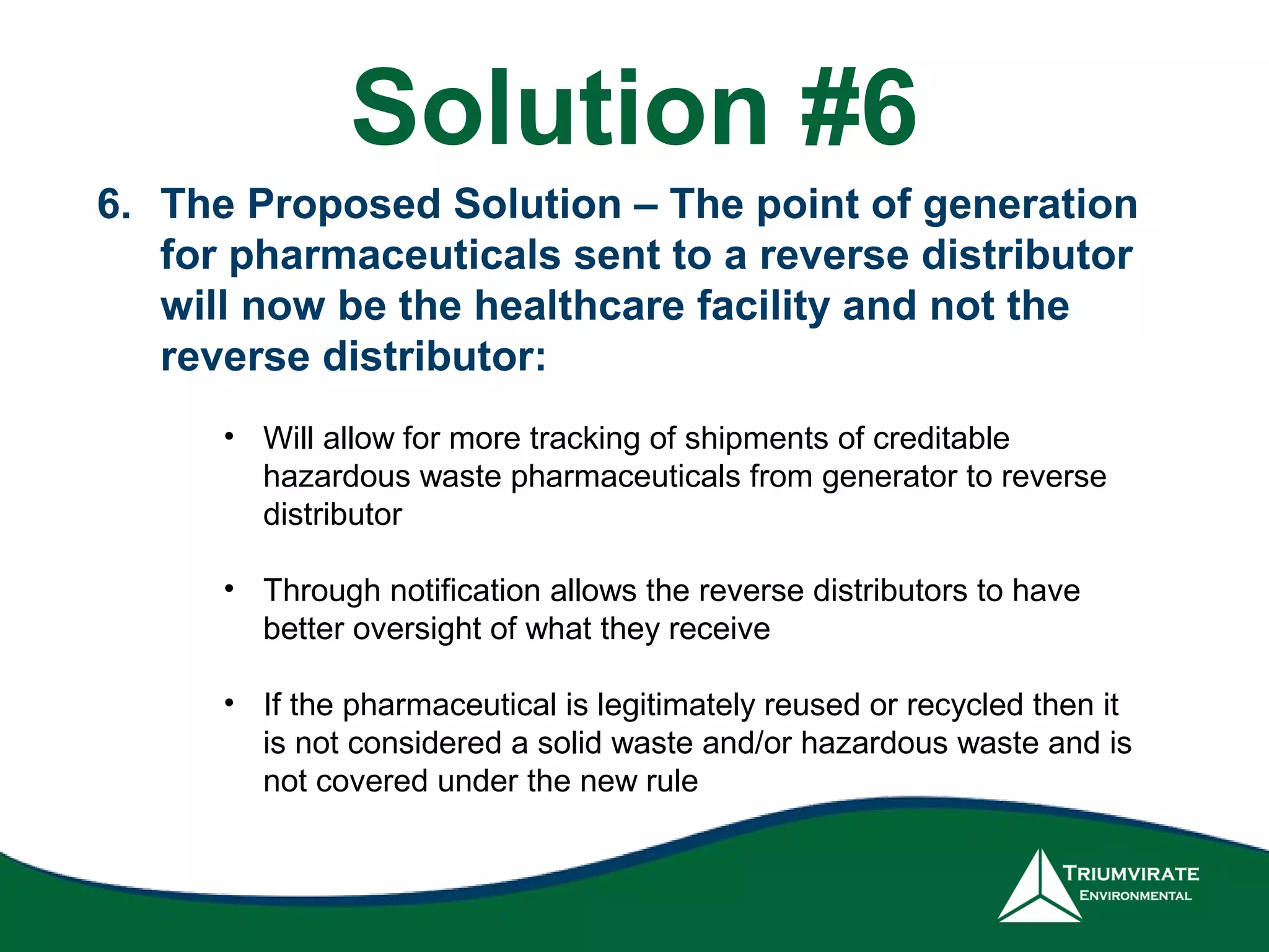 Demystifying the New EPA Hazardous Pharmaceutical Waste Rule | PDF