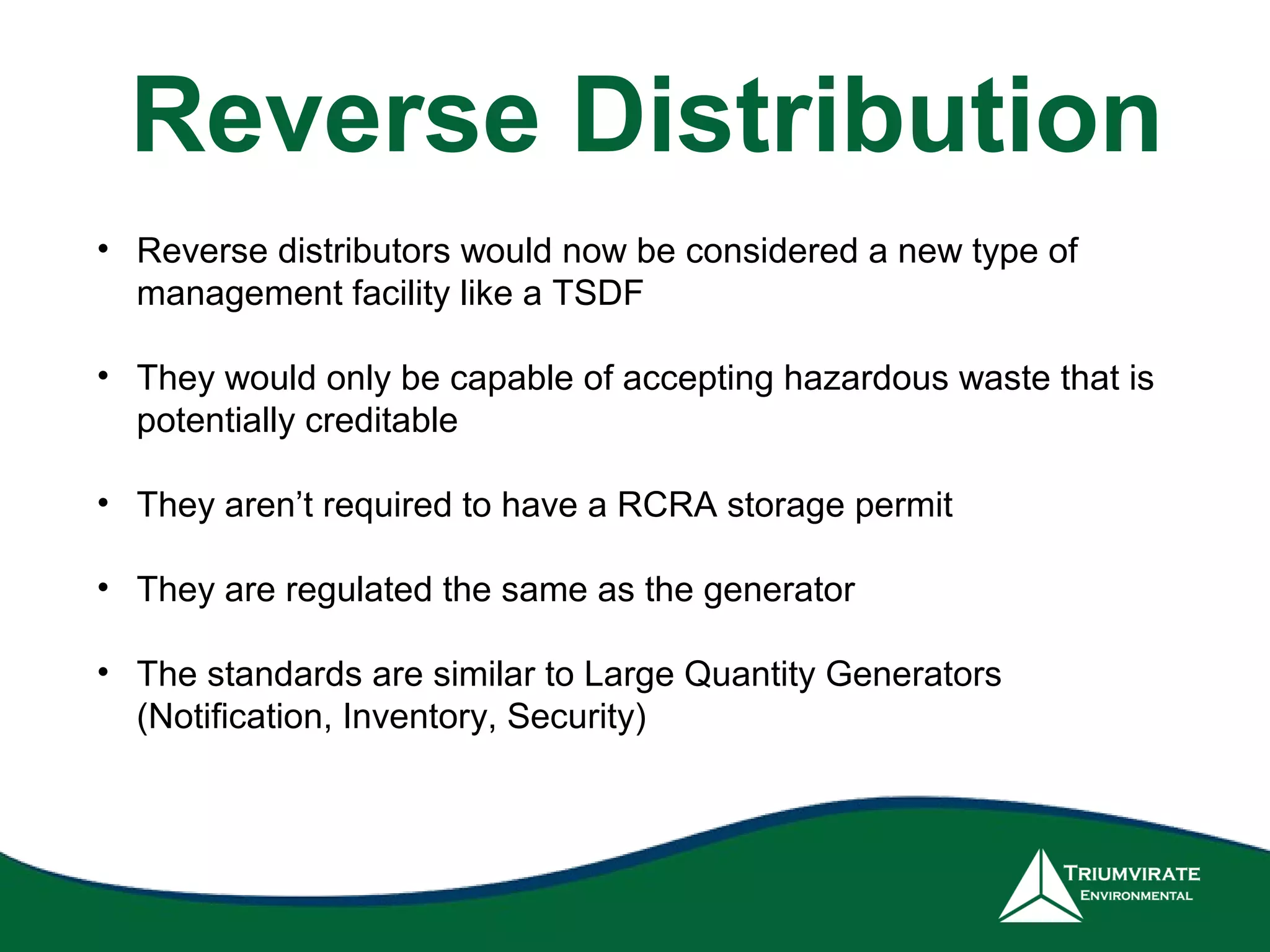 Demystifying the New EPA Hazardous Pharmaceutical Waste Rule | PDF