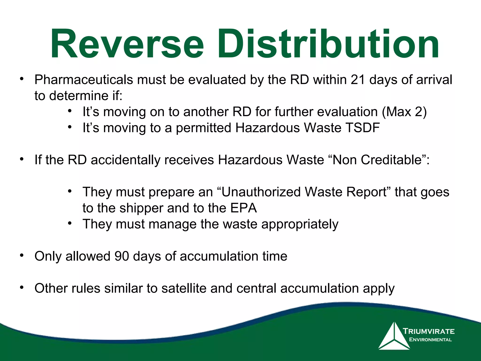 Demystifying the New EPA Hazardous Pharmaceutical Waste Rule | PDF