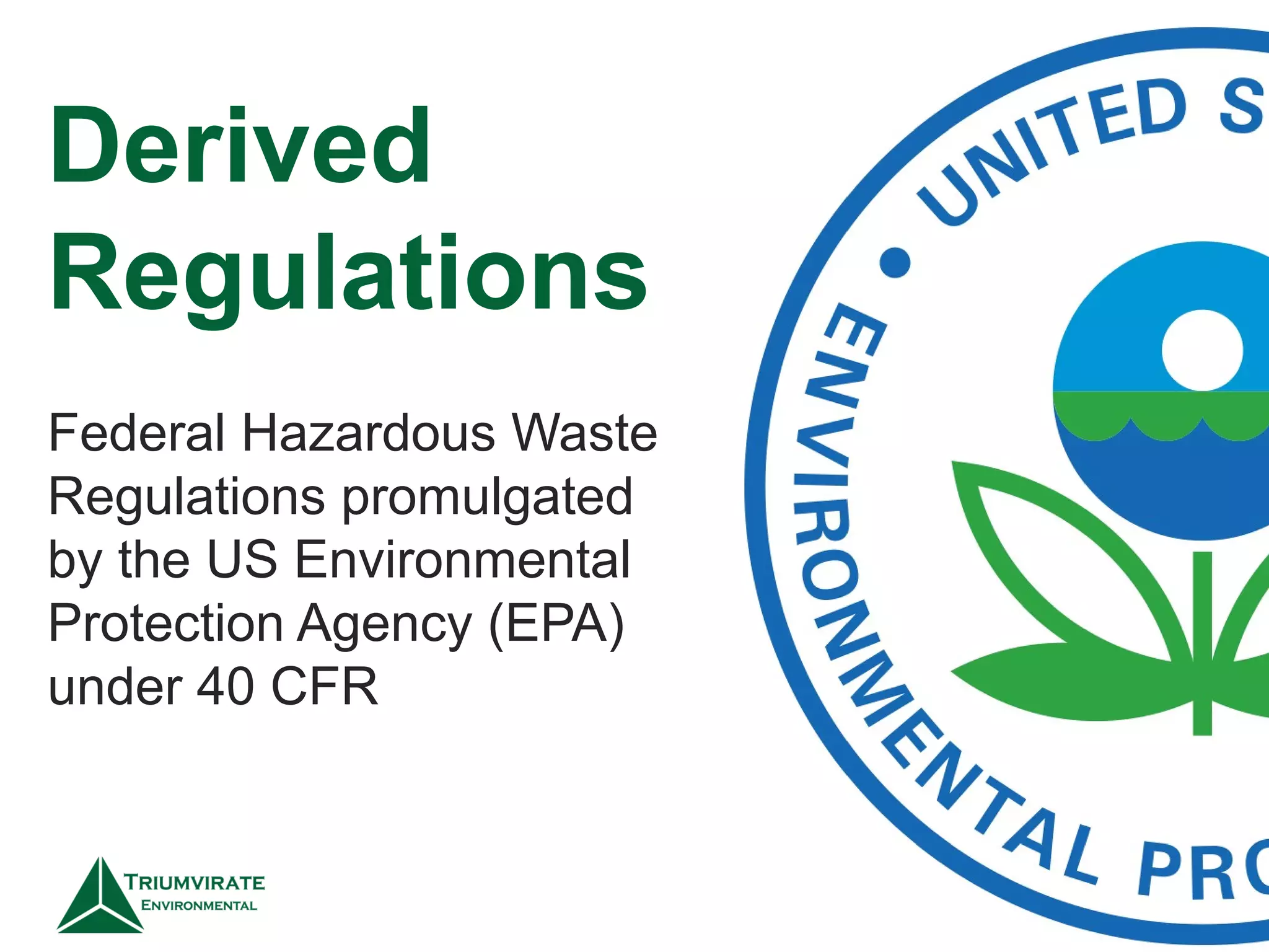 Demystifying the New EPA Hazardous Pharmaceutical Waste Rule | PPT