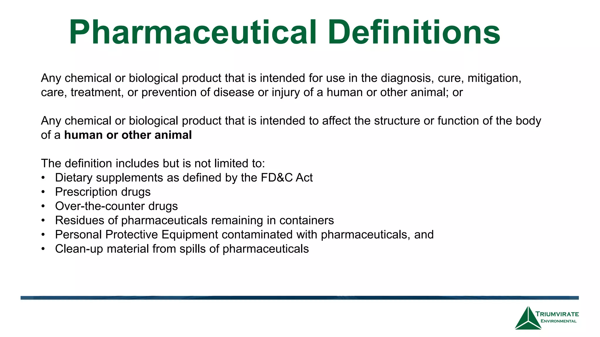 Management Standards for Hazardous Waste Pharmaceuticals | PDF