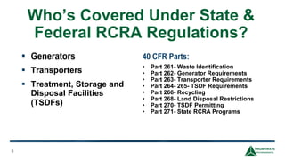Management Standards for Hazardous Waste Pharmaceuticals | PDF