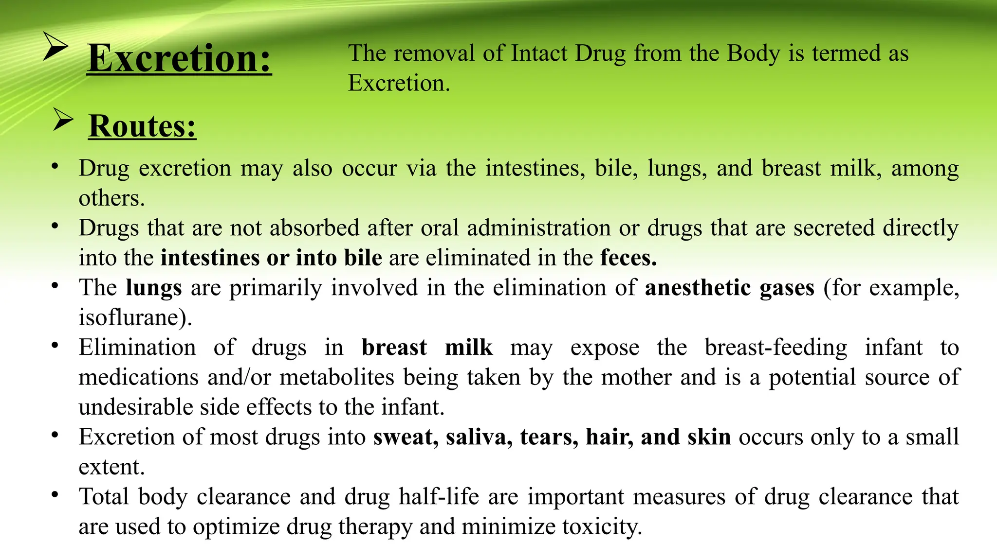 Introduction to Drug Elimination. Renal routes of Drug Elimination ...