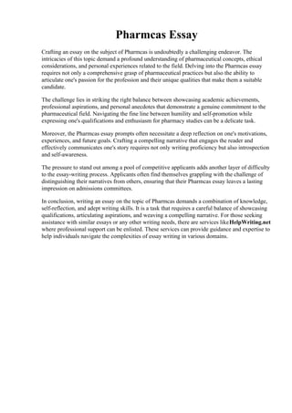 Pharmcas Essay.pdf