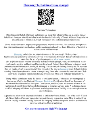 Pharmcas Essay Examples | PDF | Pharmaceutical Drugs | Medical Health