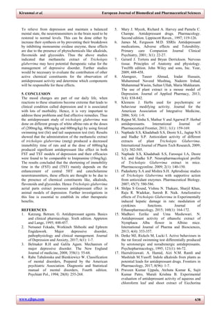 Pharmcological screening of antidepressant activity of plant Tricholepis glaberrima.pdf