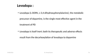 Pharmcotherapy of Parkinson's disease ( Drugs, Classification ...