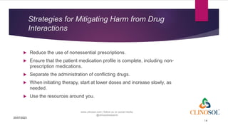 Pharmacovigilance and Drug-Drug Interactions: Ensuring Patient Safety | PPT