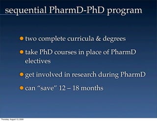 Pharmd-Phd Program | PDF