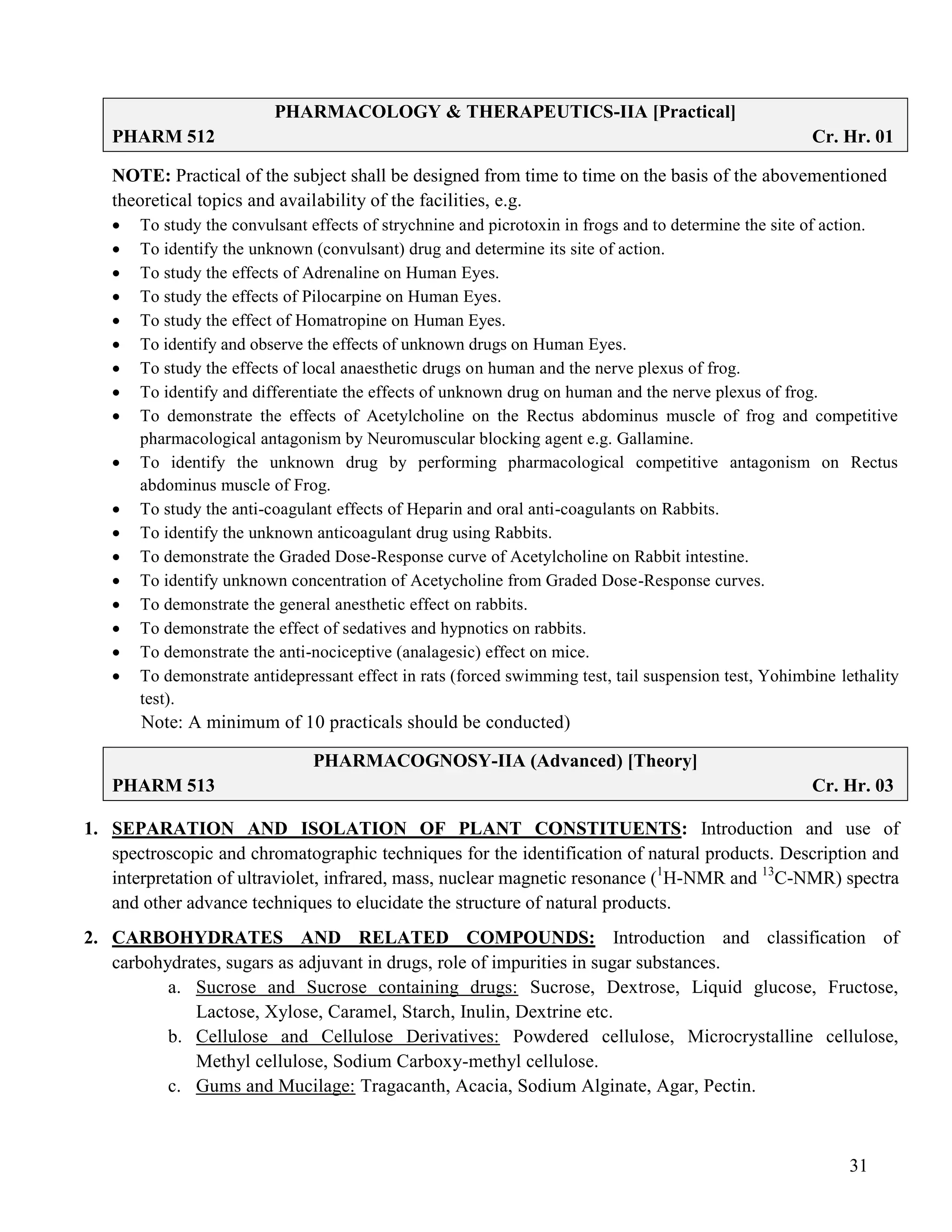 Pharm d curriculum final 2013 | PDF