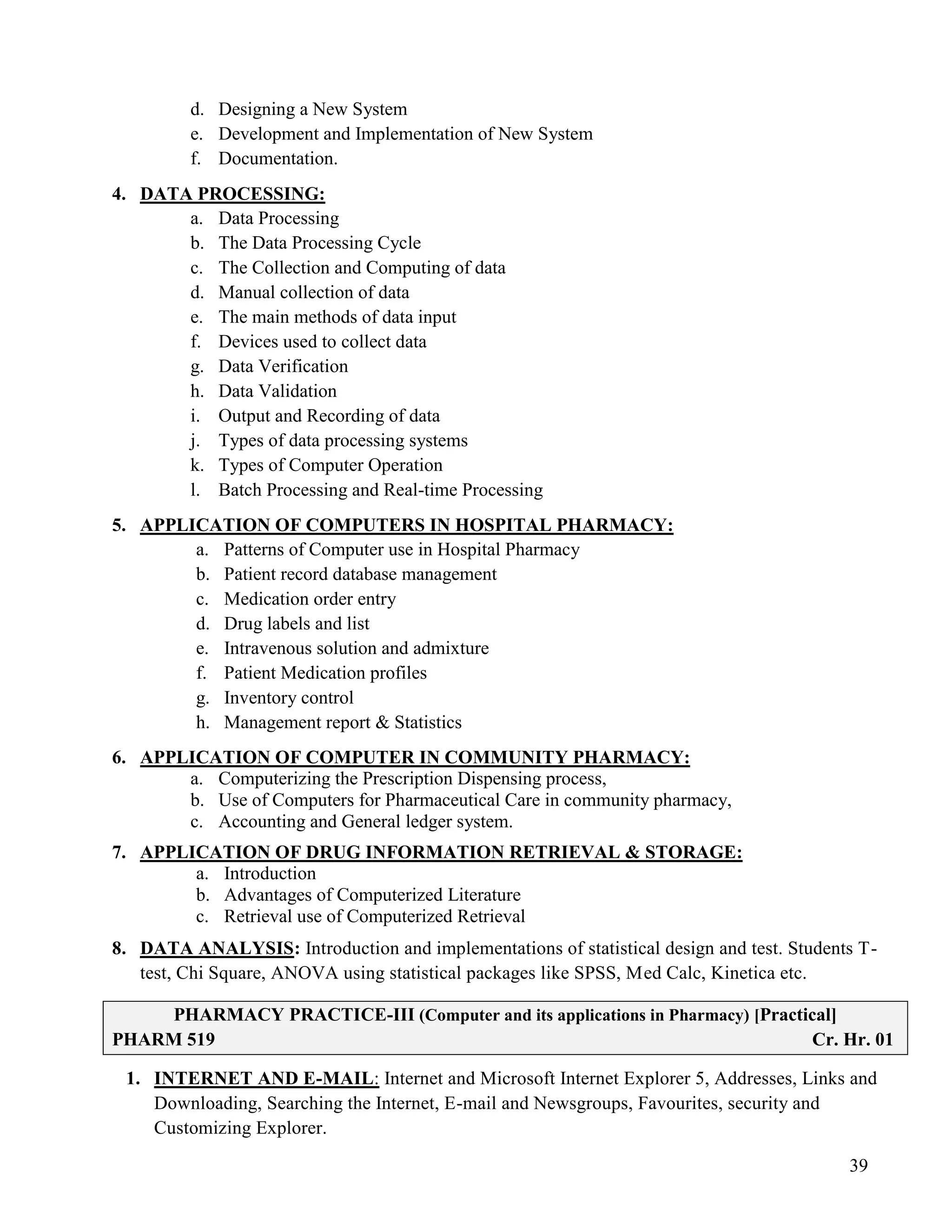 Pharm d curriculum final 2013 | PDF