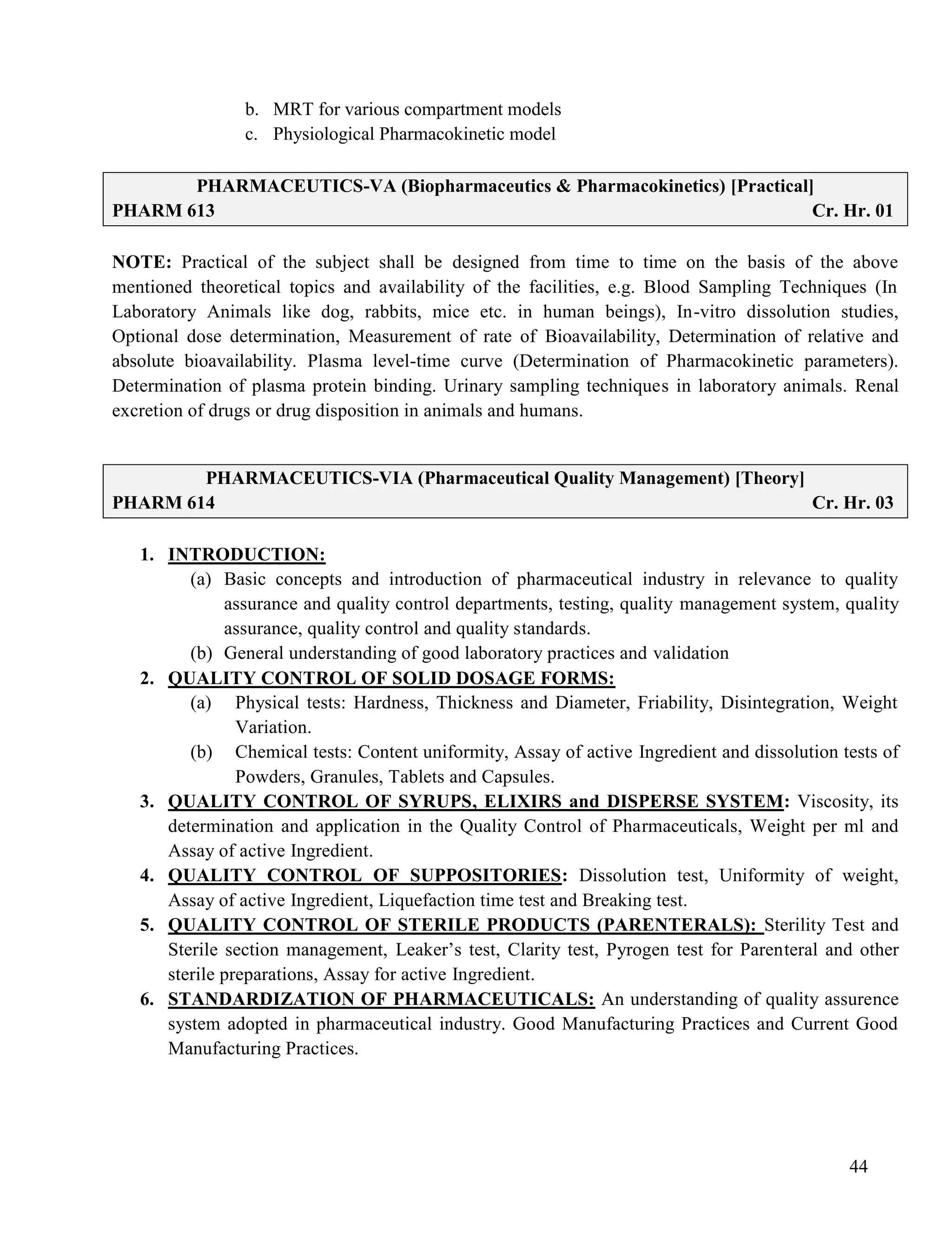 Pharm d curriculum final 2013 | PDF