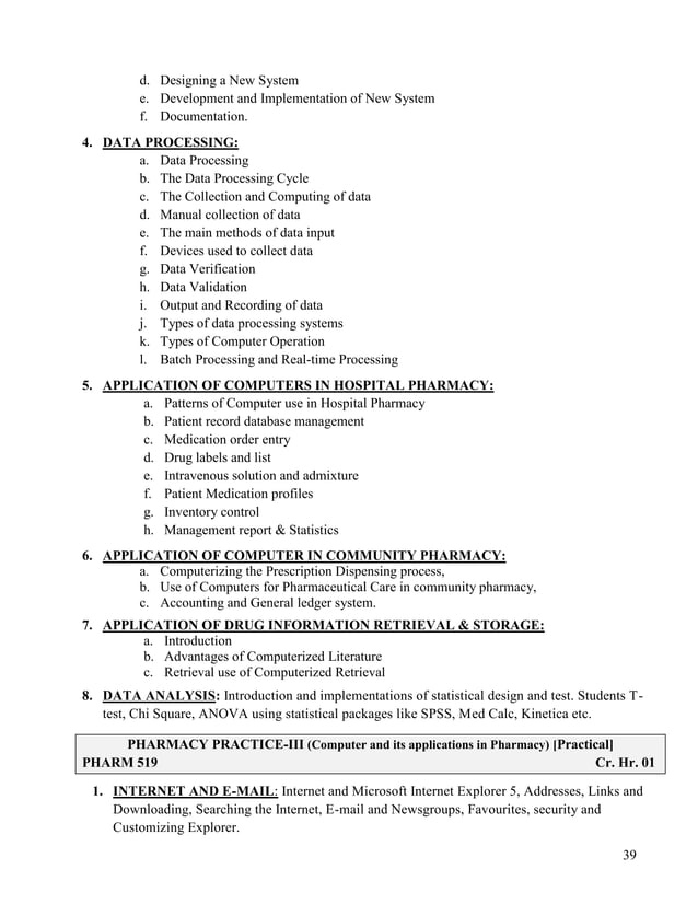 Pharm d curriculum final 2013 | PDF | Pharmaceutical Industry | Industries