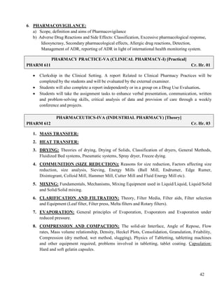 Pharm d curriculum final 2013 | PDF