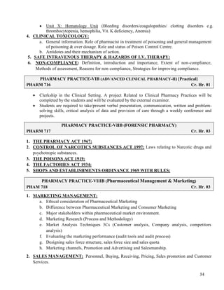 Pharm d curriculum final 2013 | PDF