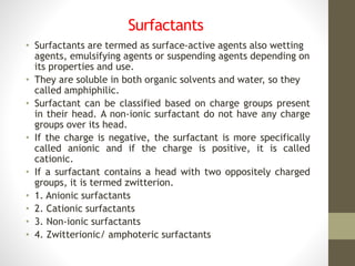 Pharm Excipients suspending and emulsifying agents | PPTX